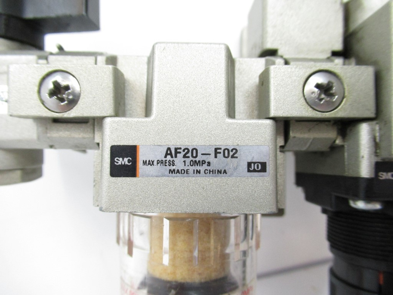 Smc AR20-F02 Pneumatic Regulator W/ AF20-F02 Air Filter, VHS2000-02 And Gauge - PCM SURPLUS WORLD